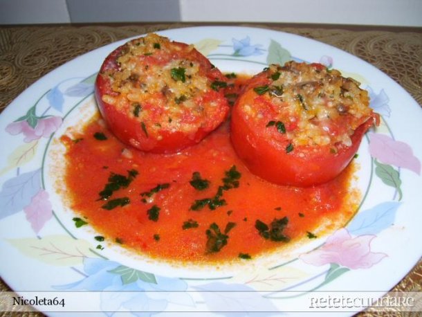 Rosii umplute cu orez si ciuperci | Mancaruri cu legume si zarzavaturi ...
